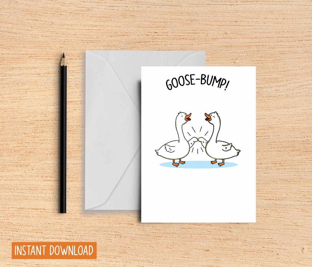 Goose Card Anniversary Card Wedding Friendship Card Love Card Pun Card ...