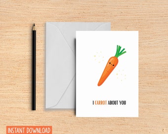 Carrot Birthday Card Funny Card Birthday Greetings Veggie - Etsy