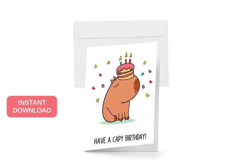 Capybara Birthday Card Cute Capybara Card Funny Birthday Card Pun Card ... Capybara Birthday Card Cute Capybara Card Funny Birthday Card Pun Card ...