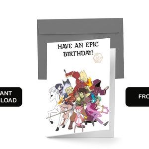 D&D Birthday Card Dungeons and Dragons Card Dnd Art Dice Birthday Card ...