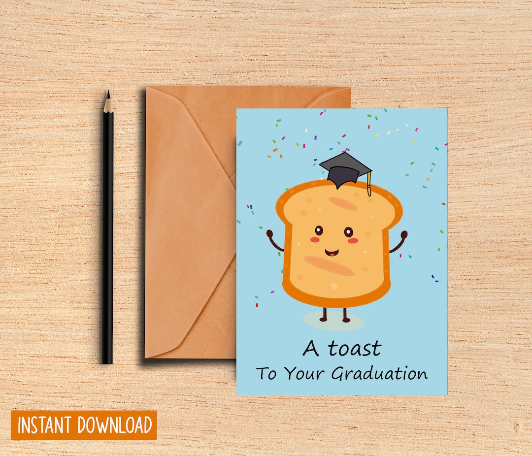Funny Graduation Card Food Pun Card Printable Graduation Card Cute ...