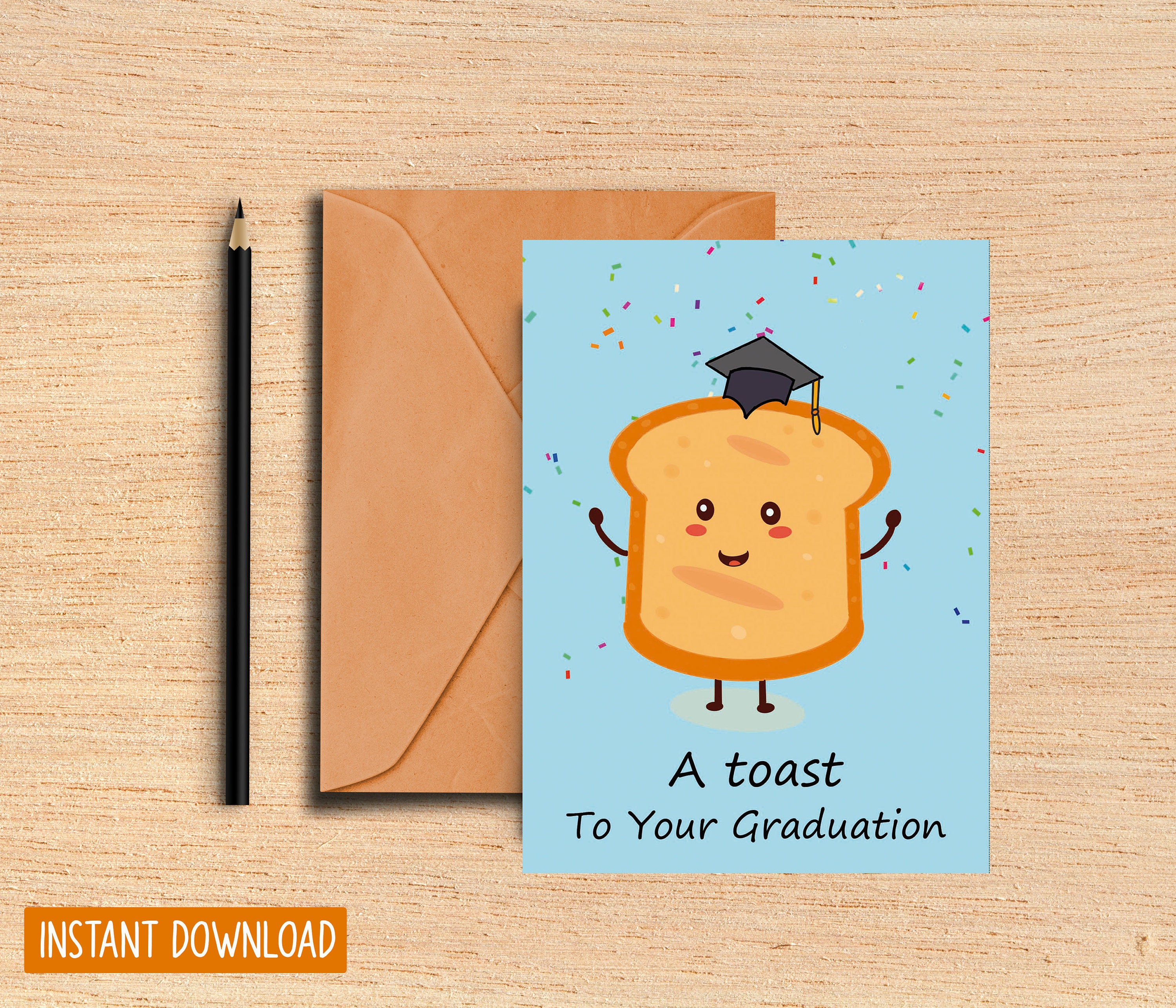 Funny Graduation Card Food Pun Card Printable Graduation Card Cute ...