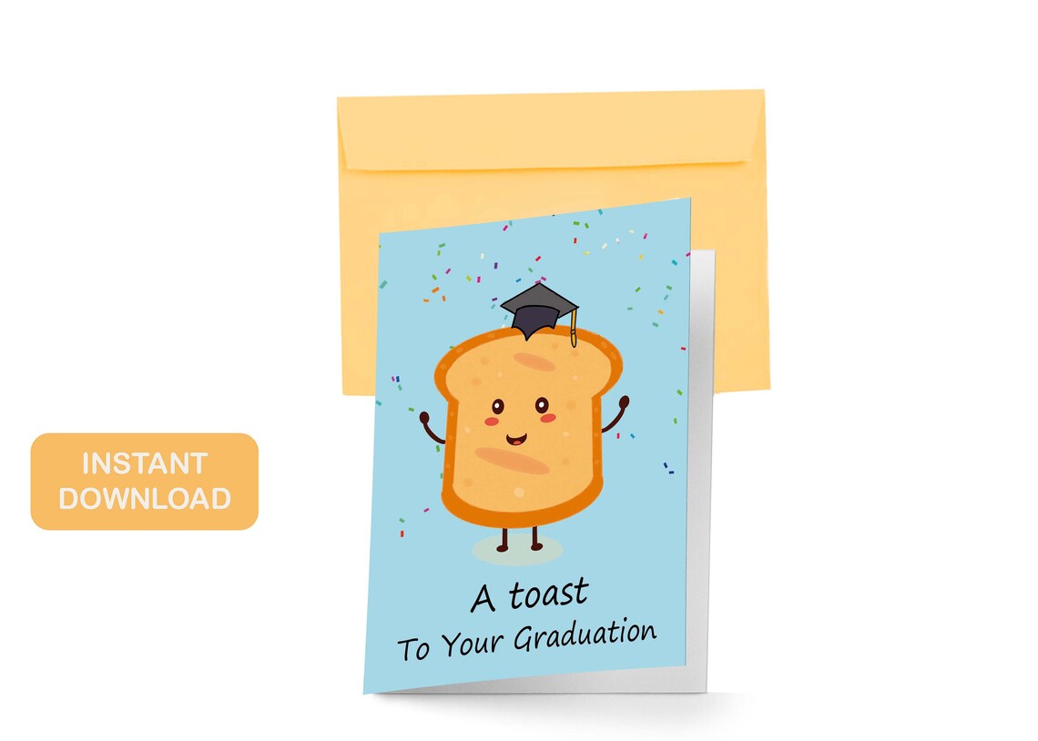 Funny Graduation Card Food Pun Card Printable Graduation - Etsy