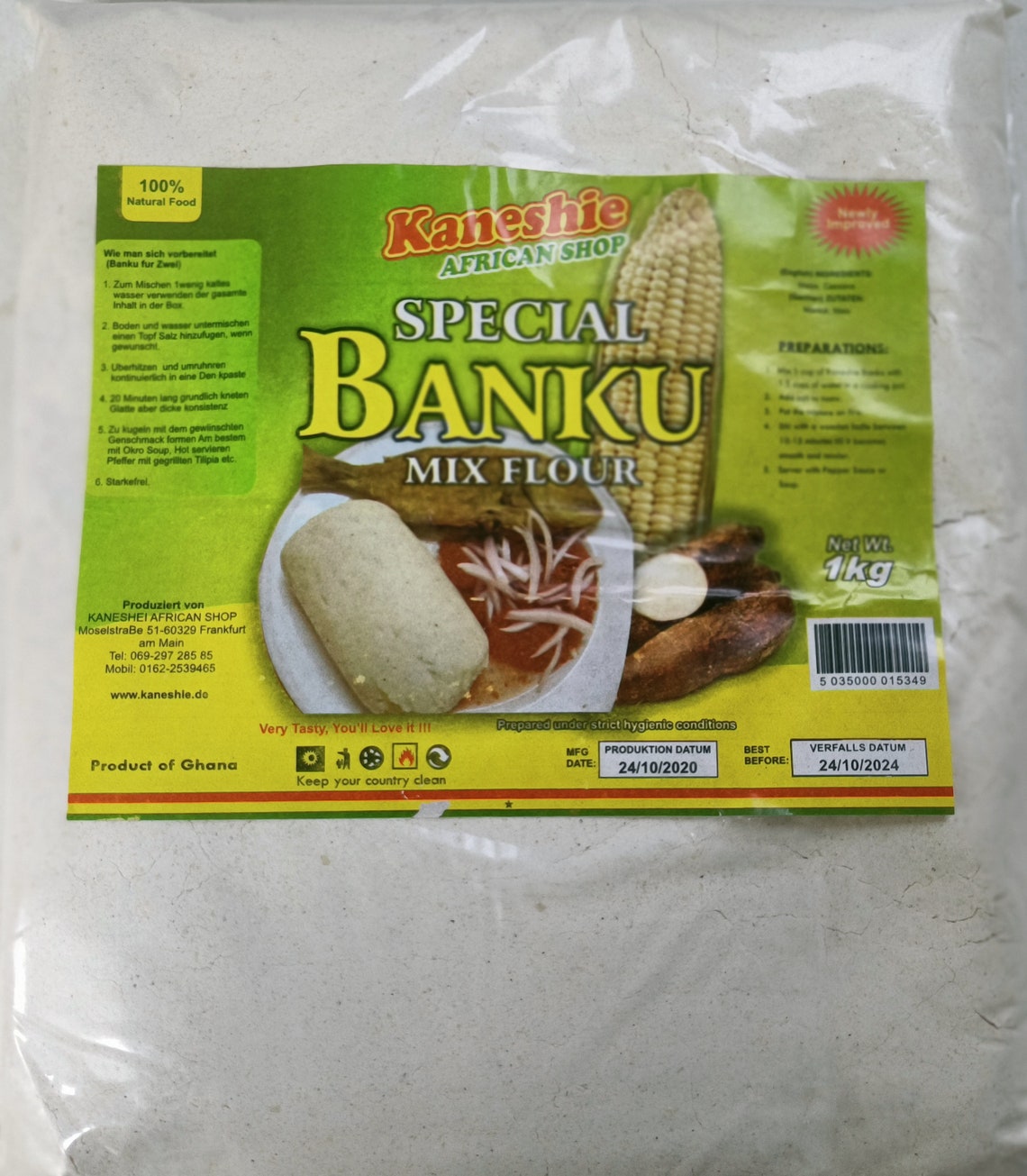 Ghana Banku Mix - Fermented Cassava & Corn Dough 1kg - Etsy