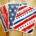Set of 6 Stars and Stripes Patriotic Notecards With Envelopes, Stars ...