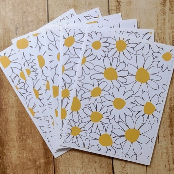 Daisy Note Cards - Etsy