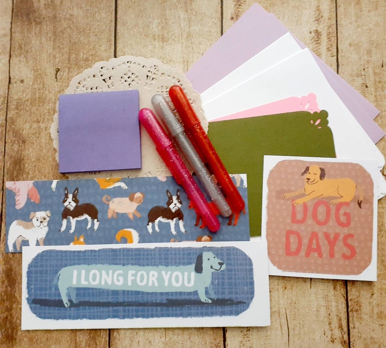 Puppy Dog Penpal Kit Snail Mail Happy Mail Pocket Envelope - Etsy