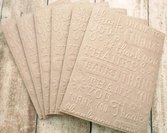 Embossed Thank You - Etsy