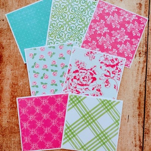 20 Small Floral Note Cards, Bright Botanical Enclosure Cards, Gift ...