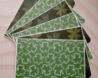 Shamrock Clover Note Cards Stationery Set of 10 Cards in White - Etsy