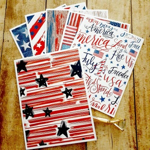Set of 6 Stars and Stripes Patriotic Notecards With Envelopes, Stars ...
