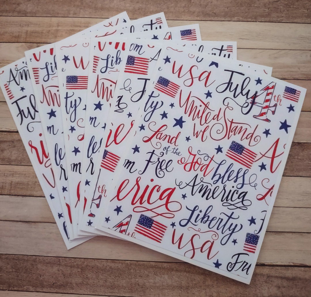 Set of 6 Patriotic Notecards With Envelopes, Stars and Stripes, Fourth ...