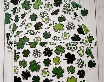 Shamrock Clover Note Cards Stationery Set of 10 Cards in White - Etsy
