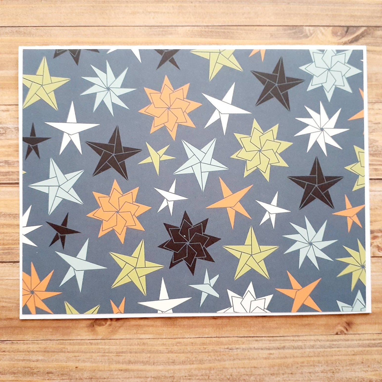 Set of 6 Origami Folded Paper Notecards With Envelopes Love - Etsy