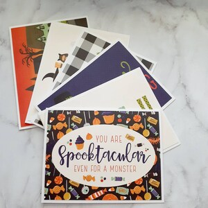 Set of 6 Happy Halloween Cards With Envelopes. Trick or Treat Fun ...