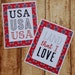 Set of 6 Bright Patriotic Note Cards With Envelopes, Stars and Stripes ...