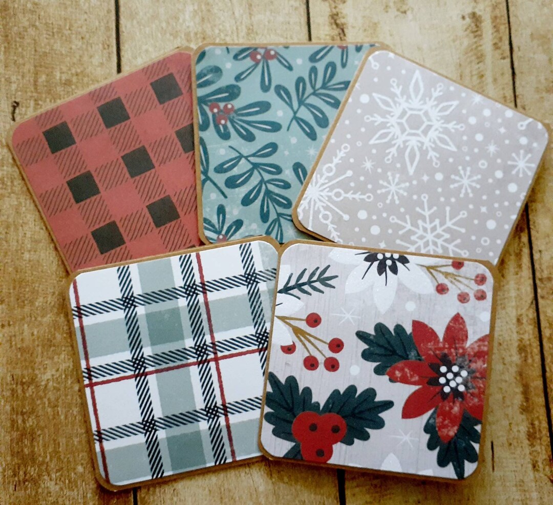 5 Small Christmas Note Cards, Love Note Cards, Enclosure Cards, Gift ...