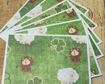 Shamrock Clover Note Cards Stationery Set of 10 Cards in White - Etsy