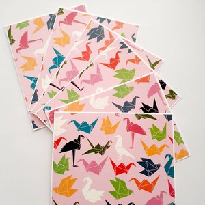 Set of 6 Origami Folded Paper Notecards With Envelopes Love | Etsy