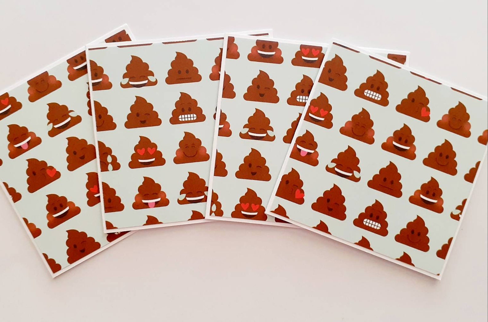 Small Note Cards Poop Emoji Note Cards Love Notes Enclosure - Etsy