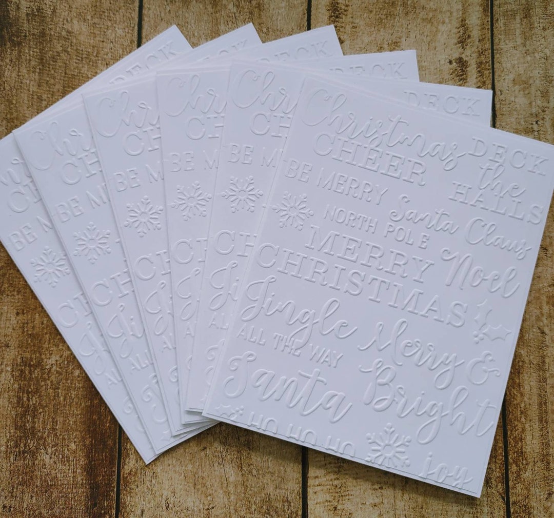 Set of 6 Embossed Christmas Cheer Note Cards With Envelopes Cards Be ...