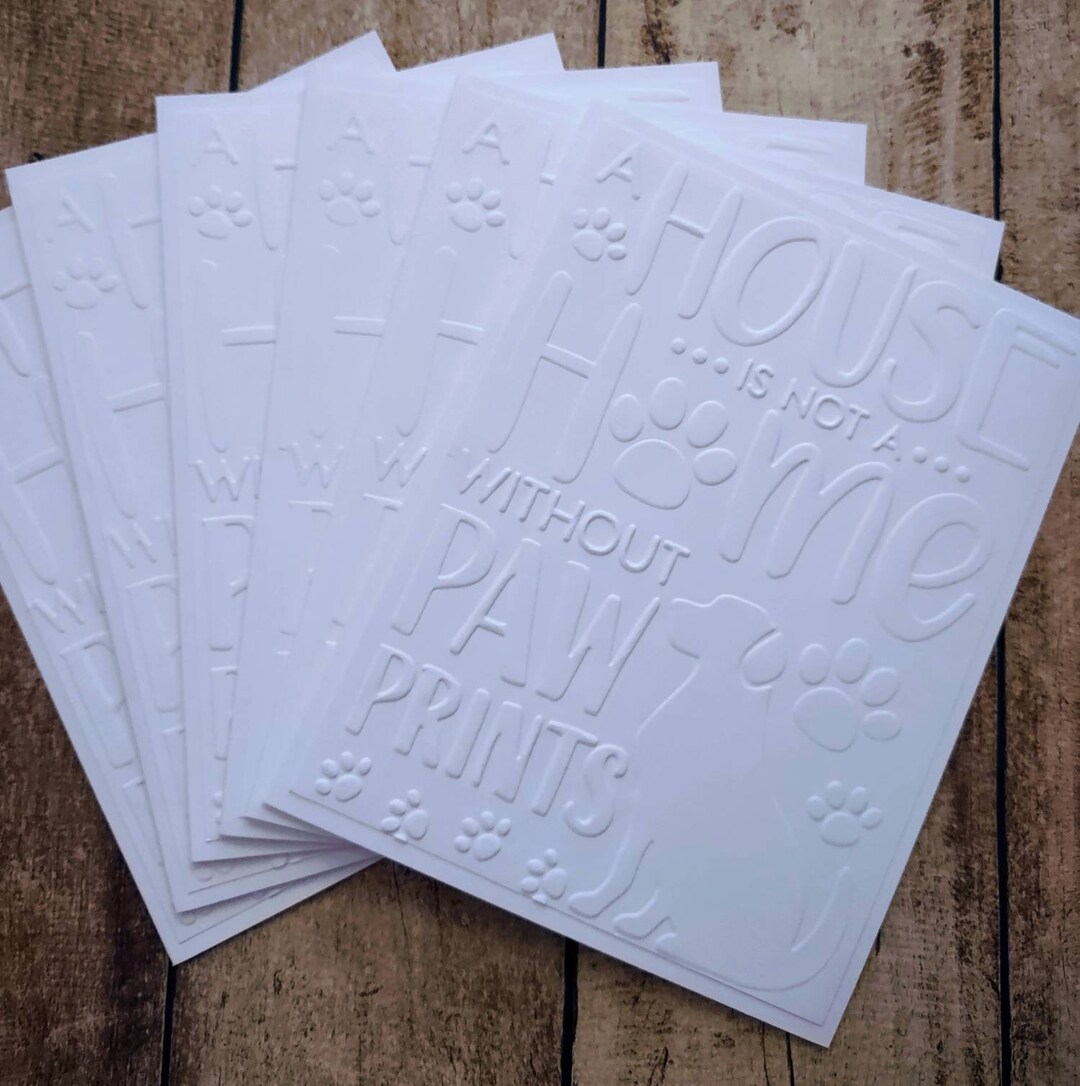 Set of 6 Embossed House is Not A Home Dogs Note Cards With Envelopes ...