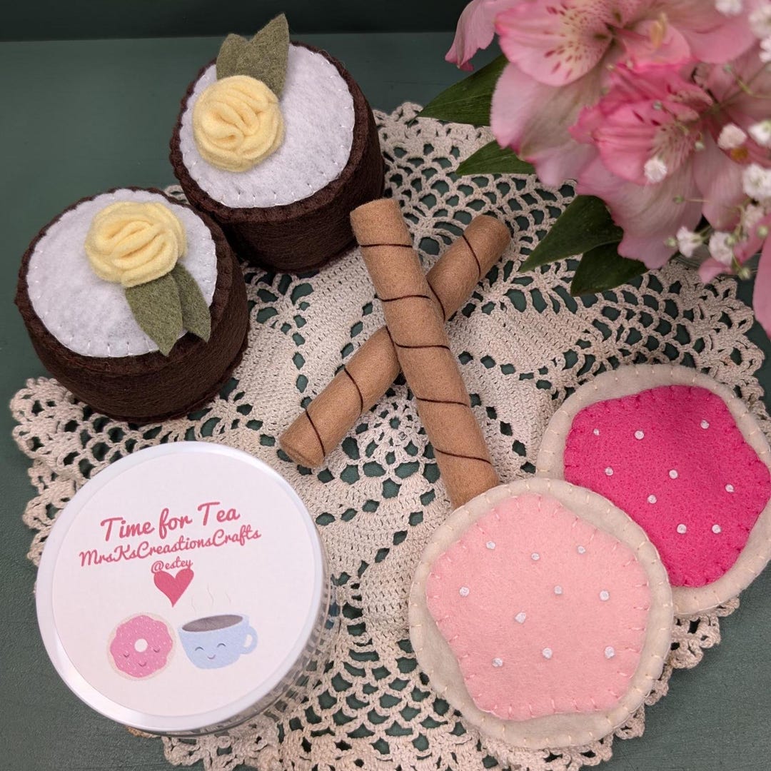 Felt Tea Party Set: Eco-friendly Pretend Play Treats - Etsy