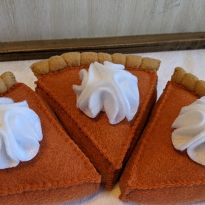Felt Pumpkin Pie With Removable Whipped Cream, Thanksgiving Gifts, Fall ...