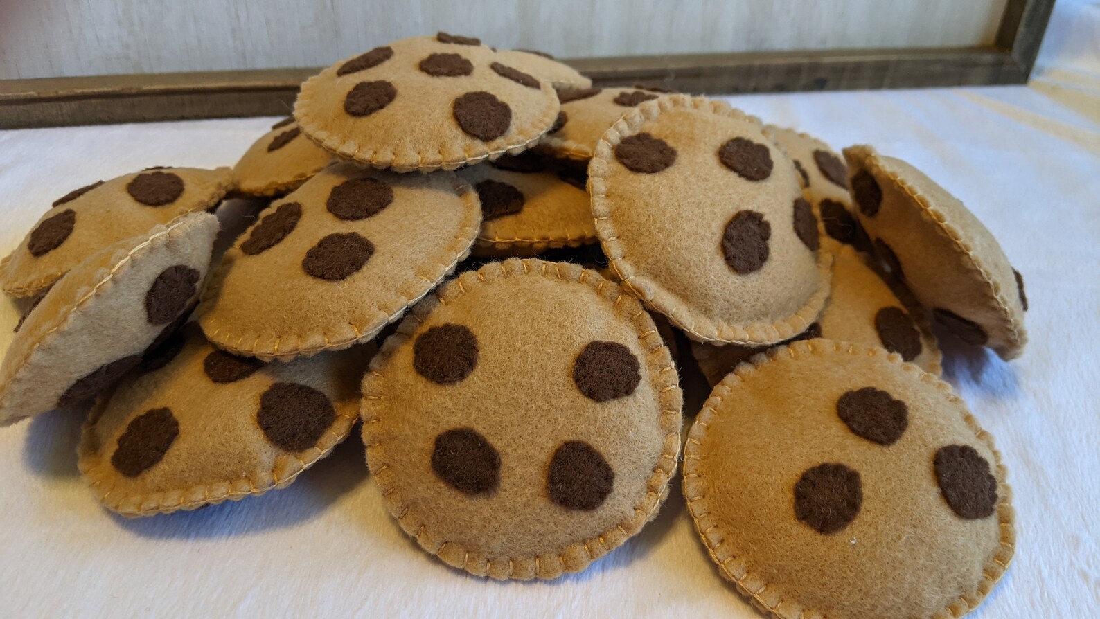Felt Play Food Set 6 Chocolate Chip Cookies Plush Cookies - Etsy