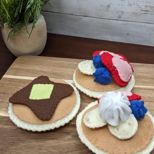 Felt Pancake Set, 14 Piece Set, Breakfast Felt Play Food, Bakes Shop ...