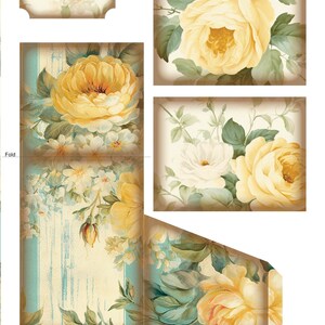 Set of 5, FOLDOVER JOURNAL POCKETS W/ Journal Cards and Label, Vintage ...