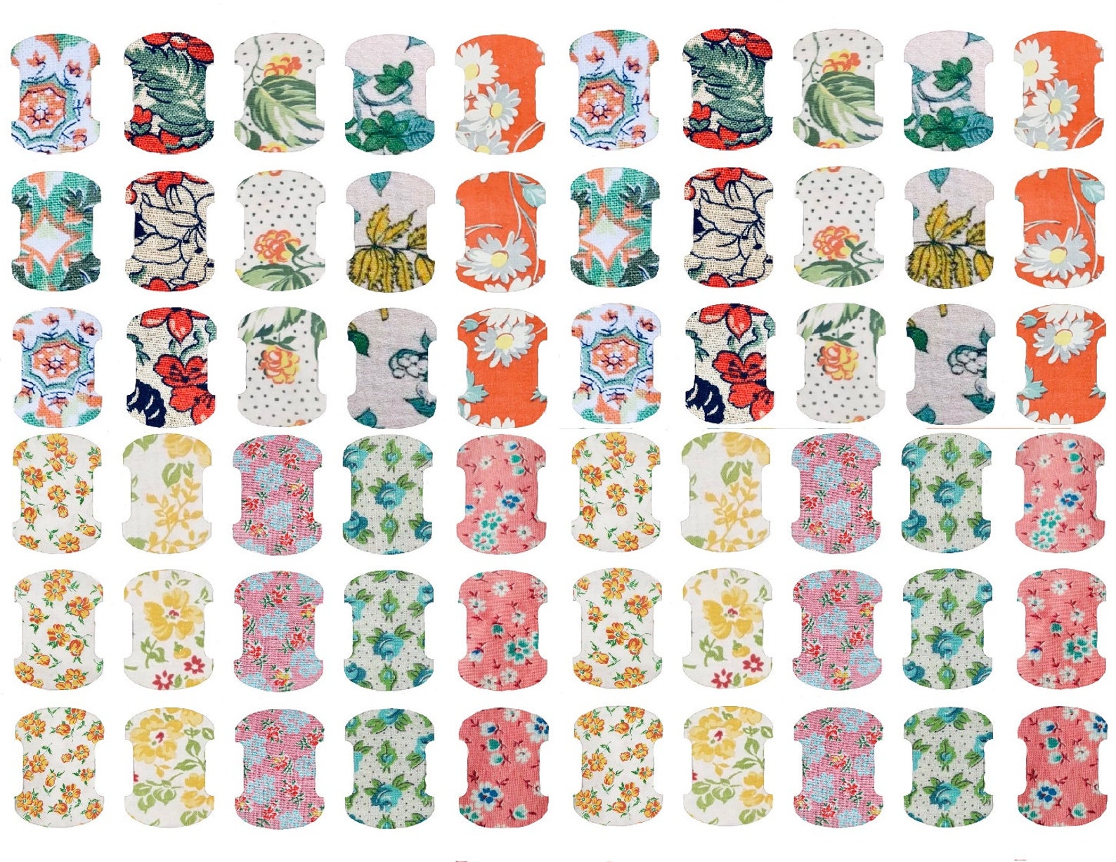 126 FEEDSACK FABRIC TABS Digital Download Whale Tail - Etsy