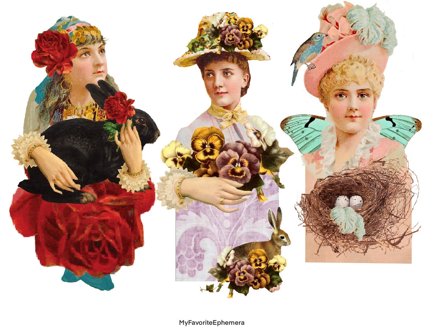 PAPER DOLL Tags Journal Journaling Cards - Etsy