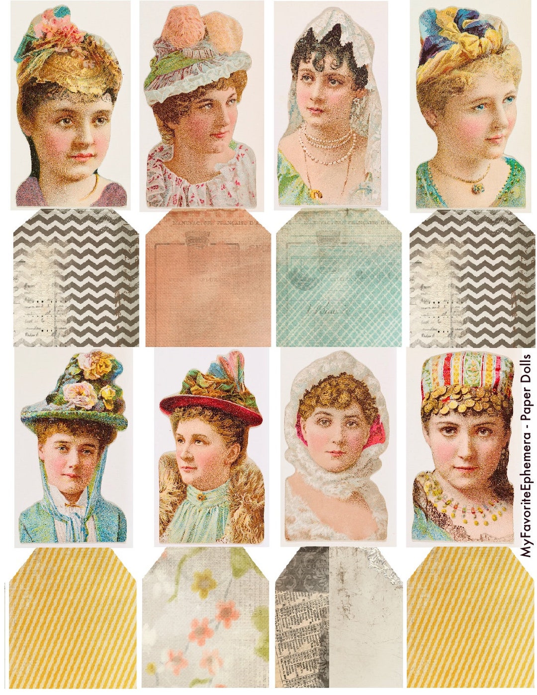 PAPER DOLL KIT, Create Your Own Artistic Dolls for Play, Collage, Junk ...