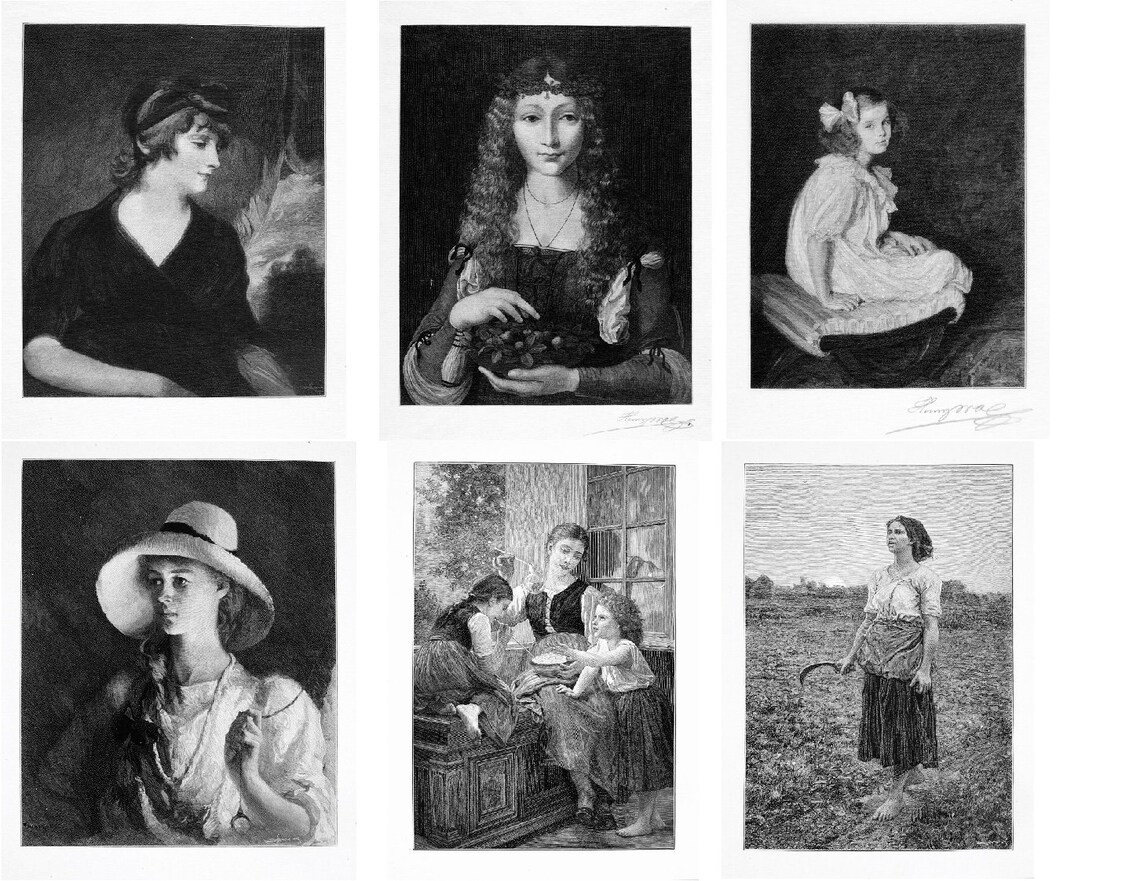 25 Vintage Antique Black and White Portraits of Women in 2 - Etsy
