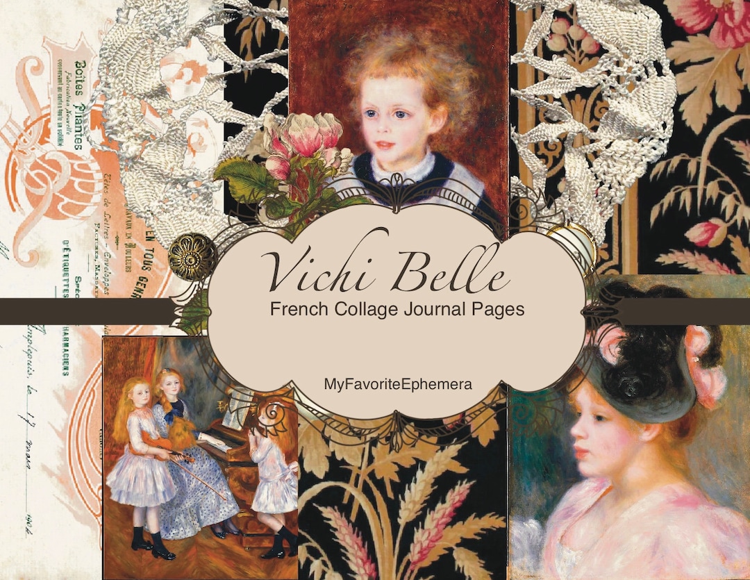 VICHI BELLE French Collage Journal Pages, Digital Download ...