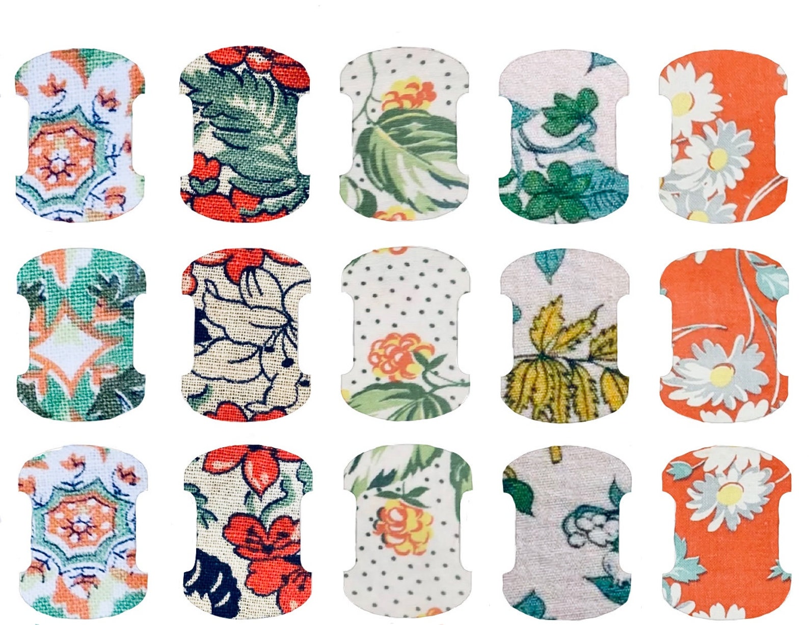 126 FEEDSACK FABRIC TABS, Digital Download Whale Tail Rendition ...