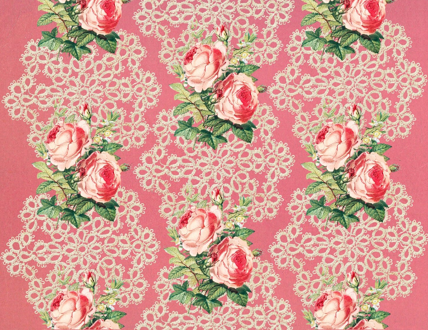 ROSE GARDEN JOURNAL Pages, Collage Sheets, Background Papers, Handmade ...