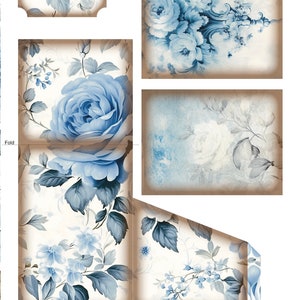 Set of 5, FOLDOVER JOURNAL POCKETS W/ Journal Cards and Label, Vintage ...