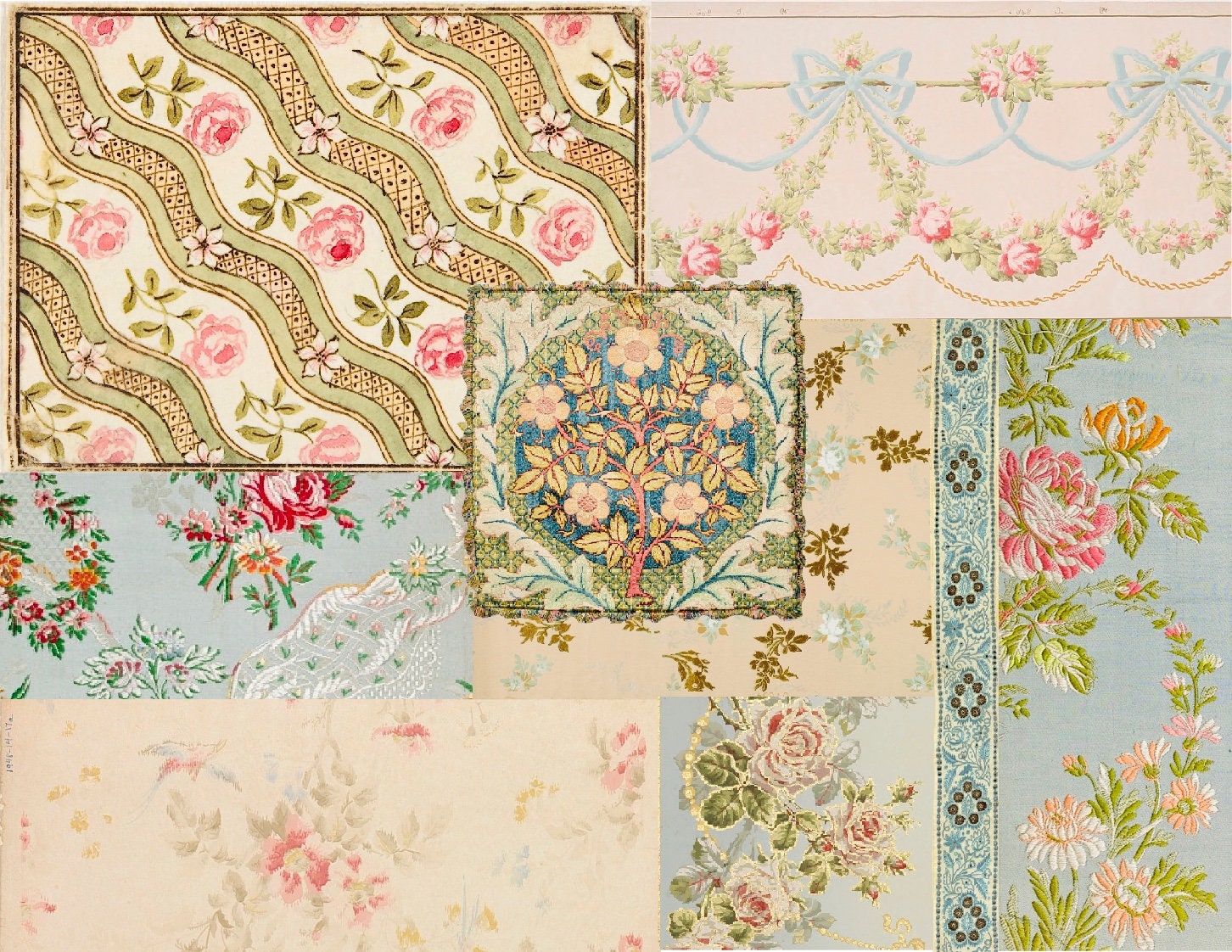 5 PATCHWORK FLORAL Collage Sheets Journal Pages Paper Pack - Etsy