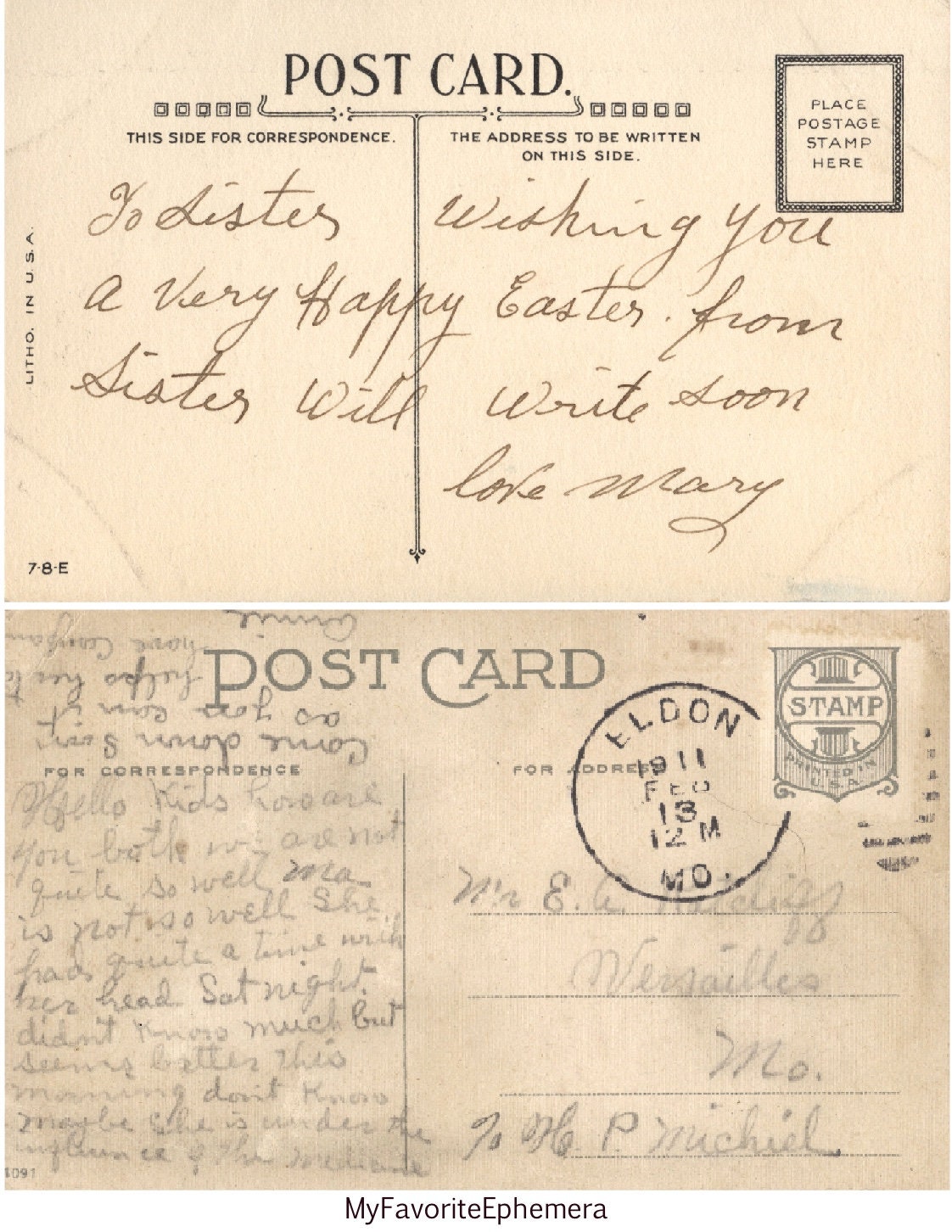 24 HANDWRITTEN VINTAGE POSTCARDS Collage Kit Journal Cards - Etsy