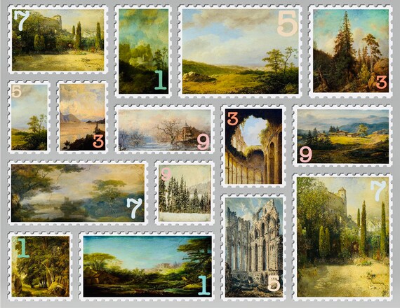 Digital Download 105 FAUX POSTAGE STAMPS Digital Download | Etsy