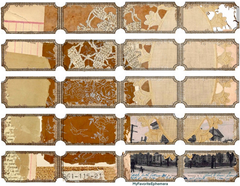 100 Collage VINTAGE EPHEMERA TICKETS Red and Green Ticket - Etsy UK