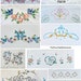 10 Pages Vintage Embroidered Samples, Embroidery Ephemera, Hand ...