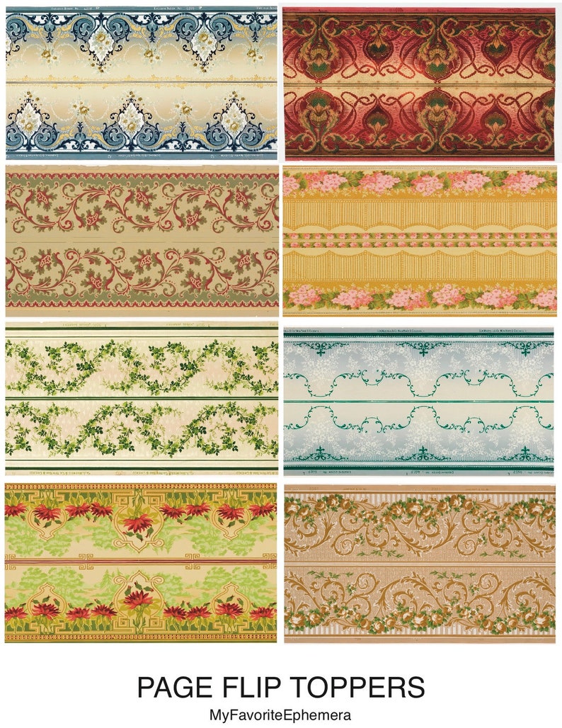 PAGE FLIP TOPPERS, for Fabric or Scrap Paper Flip Ups, Booklets, Etc ...