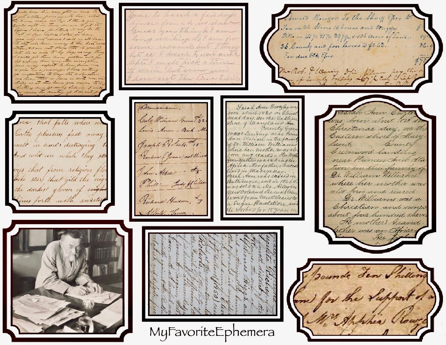 50 Large Handwritten Vintage Labels Paper Snippet Scraps - Etsy UK
