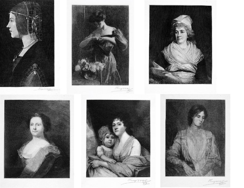 25 Vintage Antique Black and White Portraits of Women in 2 | Etsy