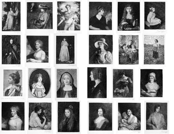 25 Vintage Antique Black and White Portraits of Women in 2 | Etsy