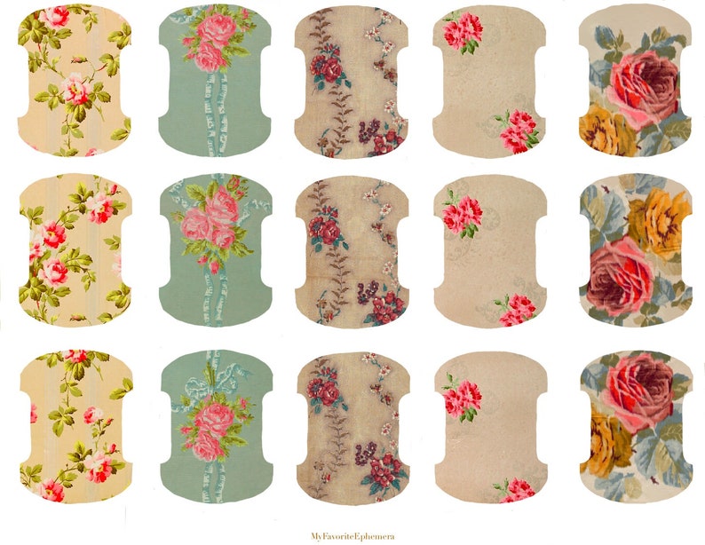 40 Shabby Chic Tabs, Vintage and Antique Floral Fabric Wallpaper, Whale ...