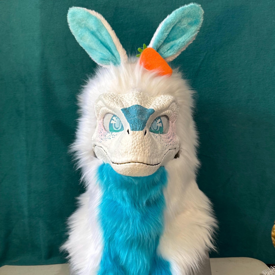 Bunny Dino Mask Fursuit Head - Etsy